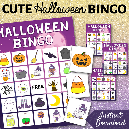 Cute Halloween Bingo Version 2 - Amped Up Learning
