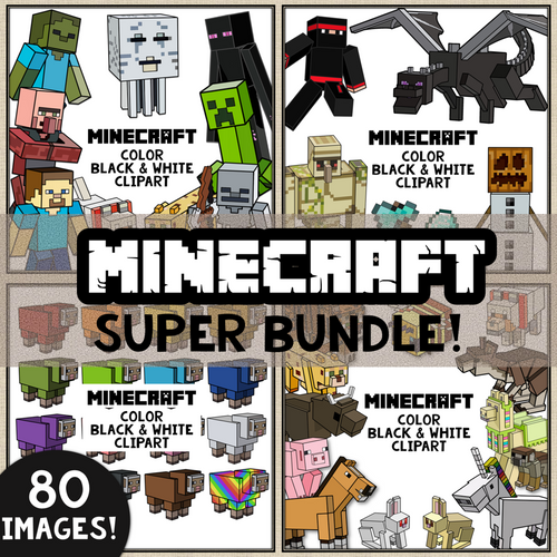 Mega Minecraft Clipart Bundle {80+ Images} - Amped Up Learning