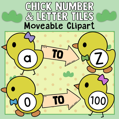 Chick Letter and Number Tiles - Moveable Clipart - 500+ images! - Amped ...