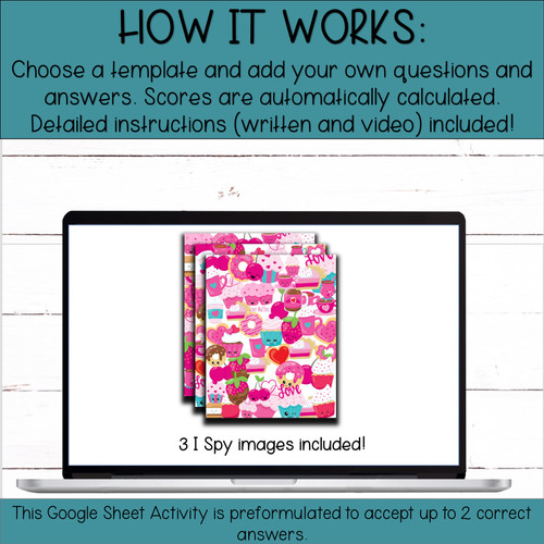 Template for Google Sheets - 12 Question - I Spy Digital Activity ...