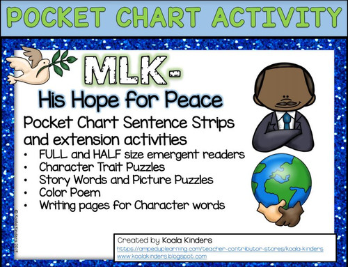 MLK Pocket Chart Activity and Printable Readers - Amped Up Learning