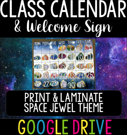 Class Calendar & Welcome Sign