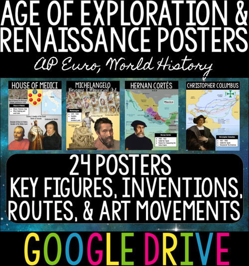 Bundle: The Renaissance & Age of Exploration Poster Set - AP Euro ...
