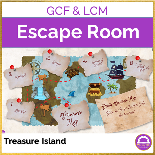 Pirate Day GCF and LCM Math Activity | Digital Escape Room - Amped Up ...
