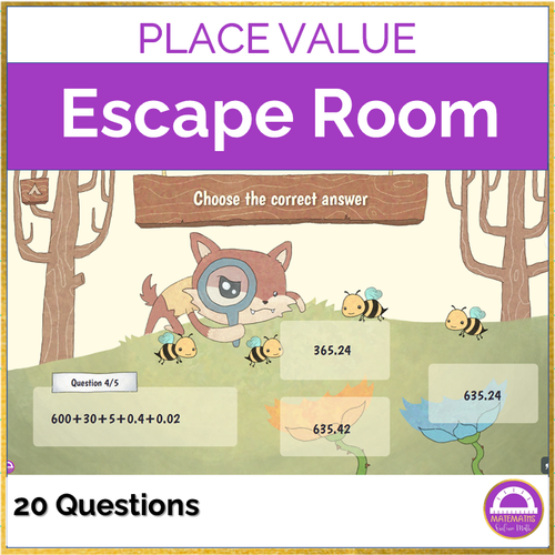 Math Place Value Activity | Digital Escape Room - Amped Up Learning