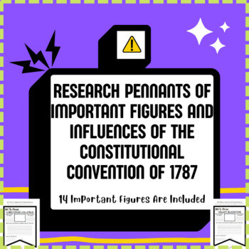 Research Pennants of Important Figures From The Constitutional ...