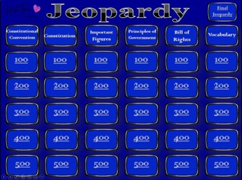 U.S. Constitution and American Government Review Game - Amped Up Learning