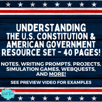 The Constitution and U.S. Government Notes, Games, and Assignments ...