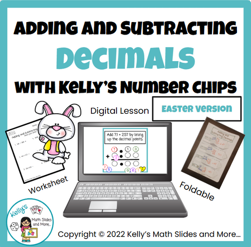 Easter Adding and Subtracting Decimals with Number Chips - Amped Up ...