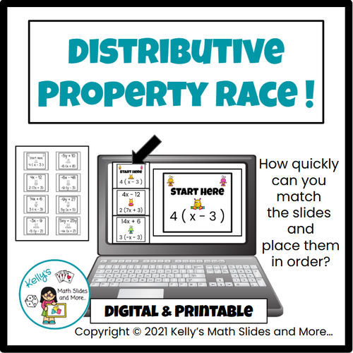 Distributive Property Race - Monster Version - Digital and Printable ...