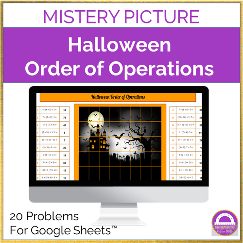 Halloween Math Order of Operations Mistery Picture Activity - Amped Up ...