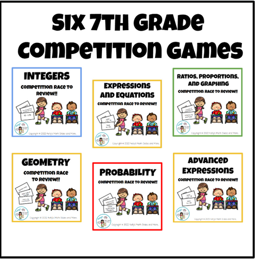 7th Grade Competition Games - 5 Different Units - Amped Up Learning
