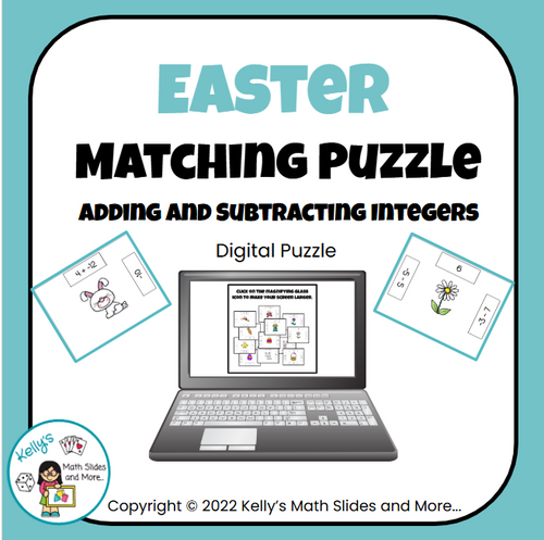 Easter Puzzle - Adding and Subtracting Integers - Amped Up Learning