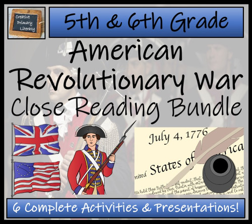American Revolutionary War Close Reading Comprehension Bundle | 5th ...