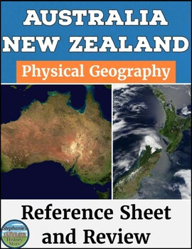 Australia and New Zealand Physical Geography Reference Sheet and Review