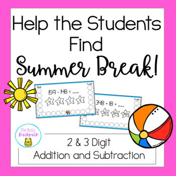End of Year Math 2-Digit and 3-Digit Addition & Subtraction Digital Game