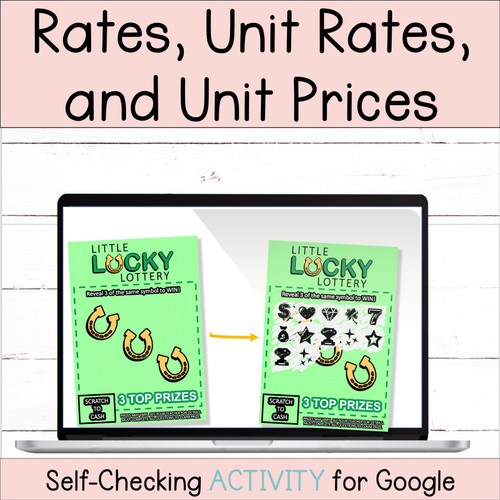Rate, Unit Rate, and Unit Price Digital Self-Checking Activity - Amped ...