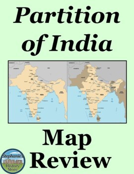 Partition of India Map Activity