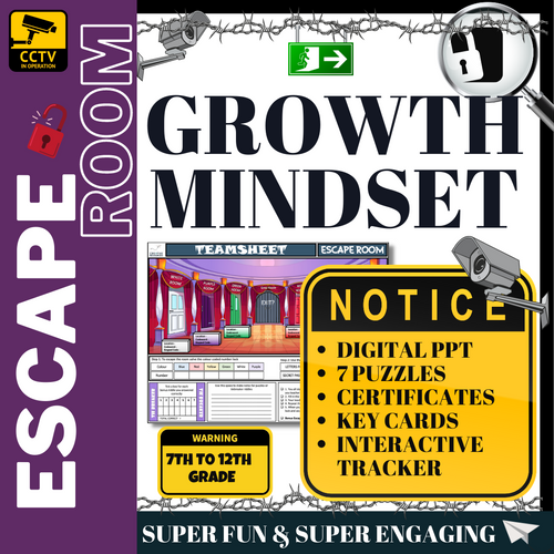 Growth Mindset Escape Room - Amped Up Learning