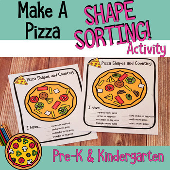 Make A Pizza Shape Sorting and Counting Activity for Pre K and Kindergarten