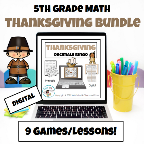 Thanksgiving 5th Grade Math Bundle - Amped Up Learning