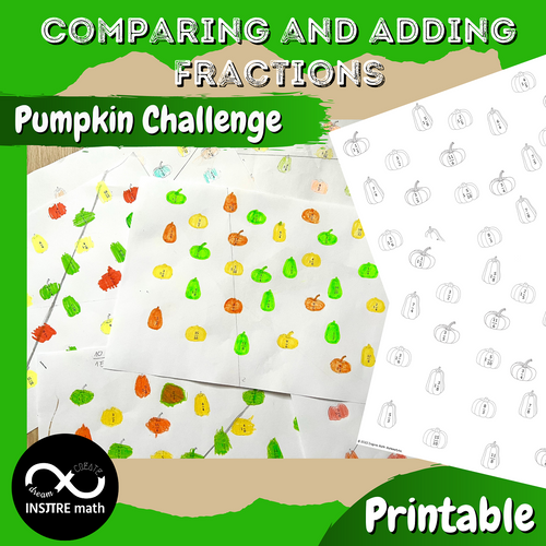 Pumpkin Fractions Challenge | Comparing & Adding Fractions Thanksgiving ...