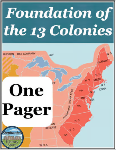 13 Colonies One Pager