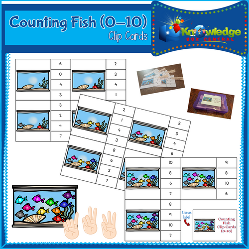Counting Fish Clip Cards (0-10)