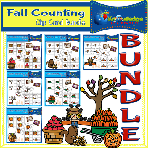 Fall Counting Clip Card Bundle