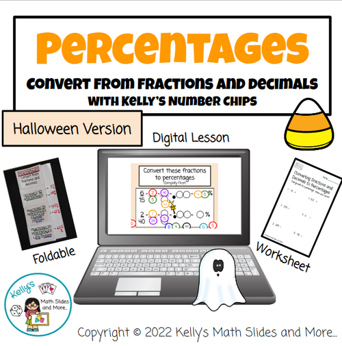 Halloween Percentages - Convert with Number Chips - Amped Up Learning