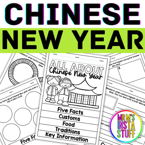 Chinese New Year Flip book and Printable Research - Amped Up Learning