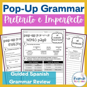 Pop Up Grammar - Preterite & Imperfect CI-Friendly Spanish Lesson ...