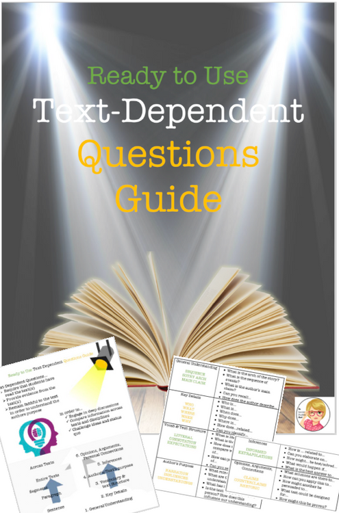 Text-Dependent (Based) Questions Guide - Amped Up Learning