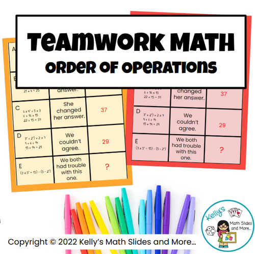 Order of Operations Teamwork Math Review - Amped Up Learning