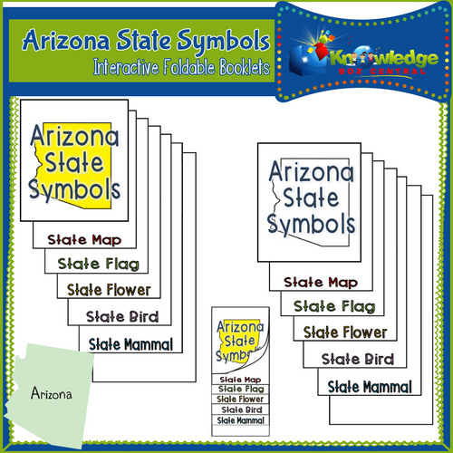 Arizona State Symbols Interactive Foldable Booklets