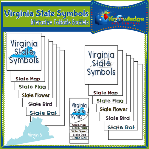 Virginia State Symbols Interactive Foldable Booklets