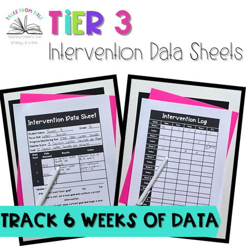 Tier 3 Intervention Log & Data Tracking Sheet - Intervention Forms for ...