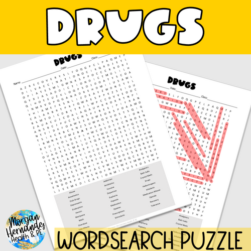 Drugs Word Search Puzzle