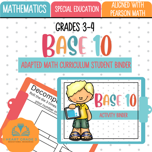 Adapted IEP Math Binder: Base 10 - Amped Up Learning