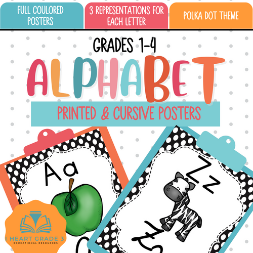Alphabet Posters: Printed & Cursive - Amped Up Learning