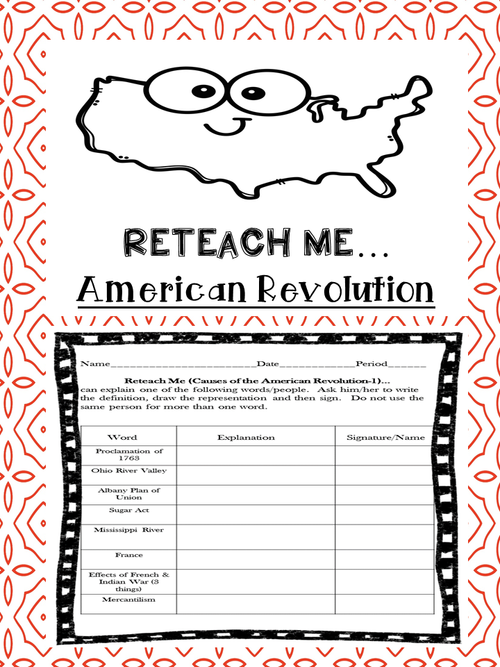 Reteach Me- American Revolution - Amped Up Learning