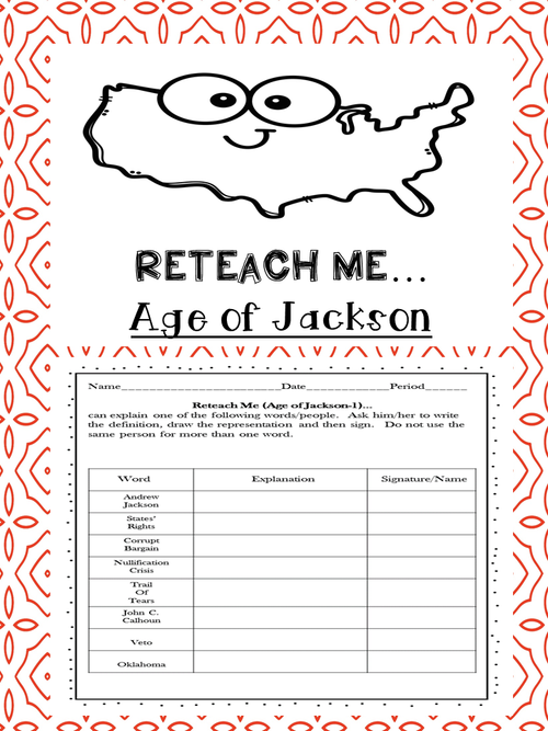 Reteach Me - Age of Jackson - Amped Up Learning