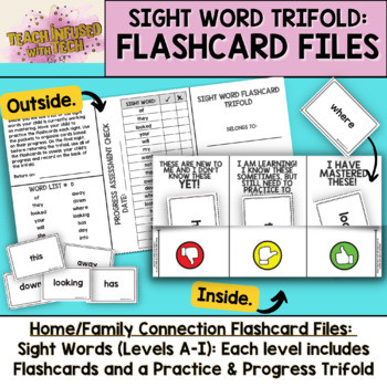 Beginning Readers: Family Engagement Sight Word Trifold & Flashcards ...