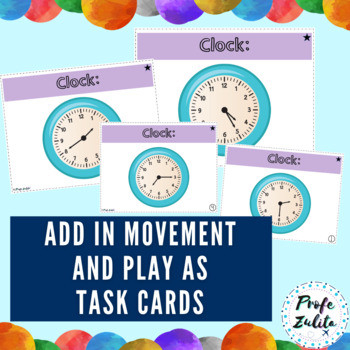 4 in a row | Review game to practice time and clocks - Amped Up Learning