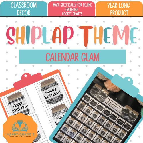 Calendar Glam: Shiplap Theme - Amped Up Learning