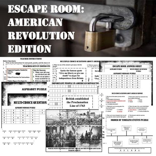 Escape Room-American Revolution - Amped Up Learning