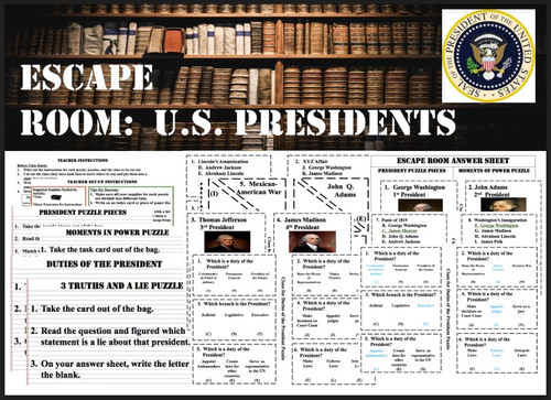 Escape Room-Presidents (Washington - Jackson)
