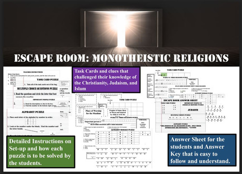 Escape Room: Monotheistic Religions - Amped Up Learning
