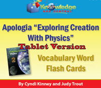 Apologia Exploring Creation with Physics Vocabulary Word Flash Cards ...