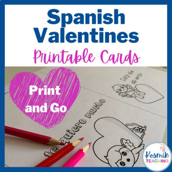 Printable Spanish Valentine Cards - Amped Up Learning
